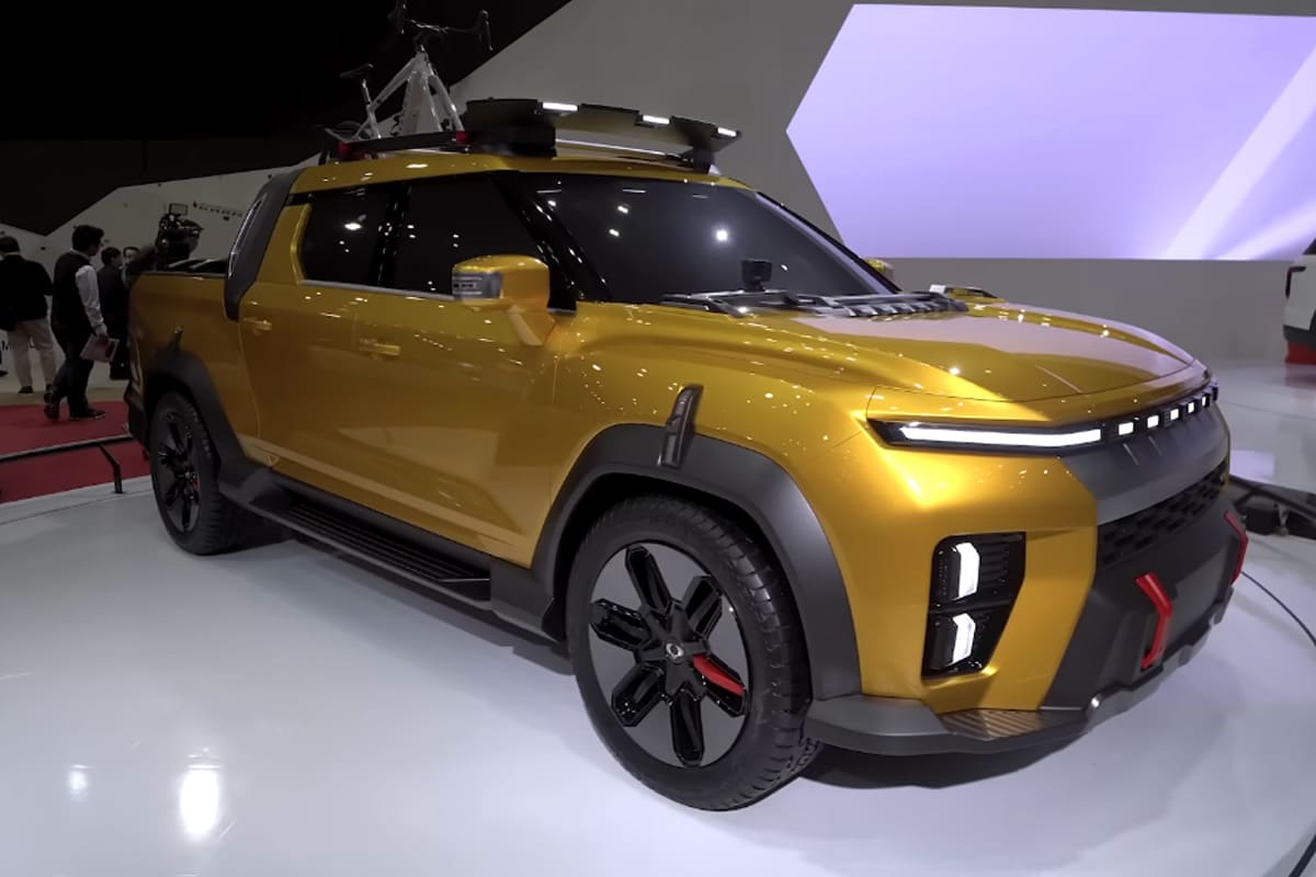 KG모빌리티의 새로운 전기 픽업트럭 "O100"에 관심집중